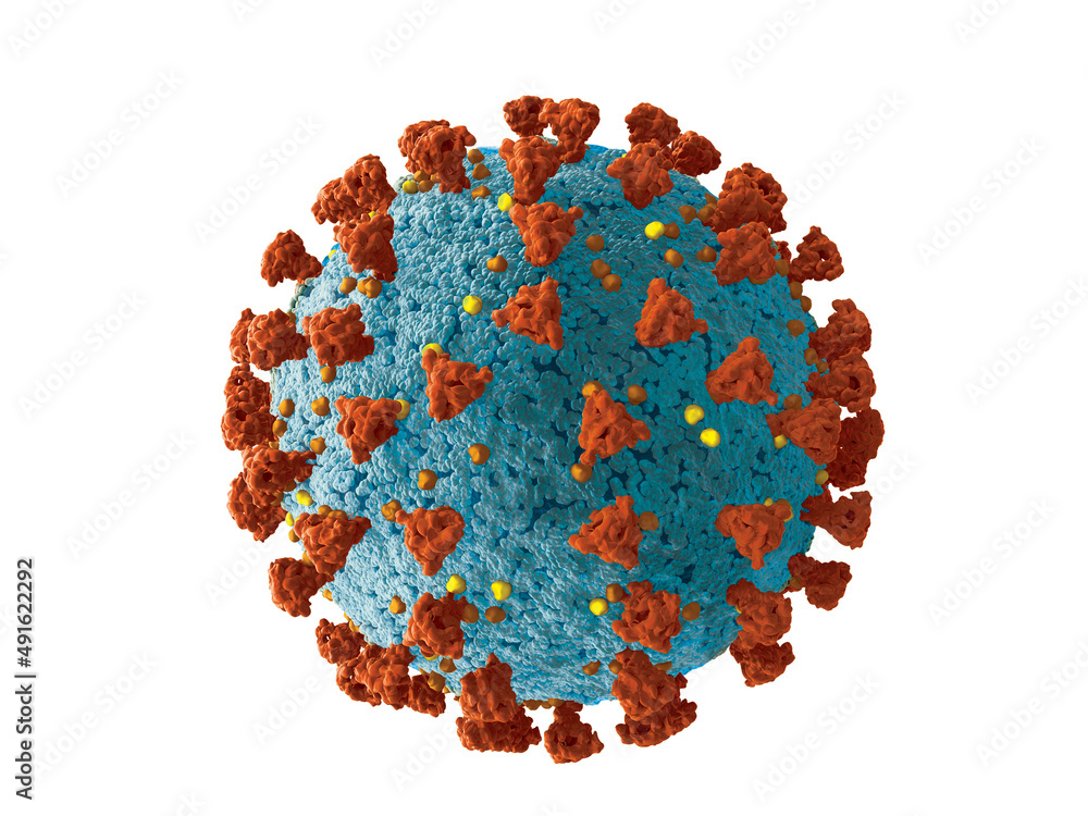 Close up of influenza A virus subtype H1N1. Cause of 2009 flu outbreak ...
