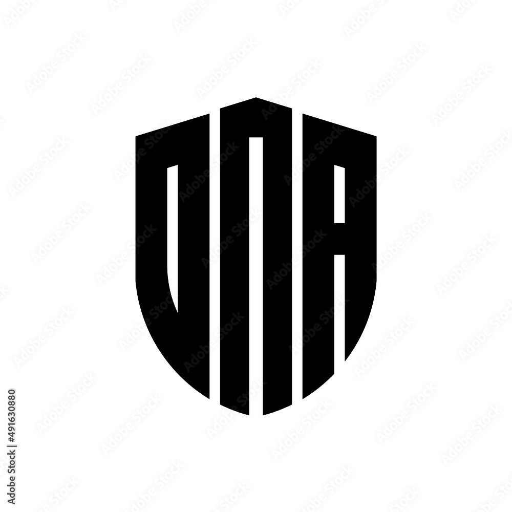 DNA letter logo design. DNA modern letter logo with black background ...