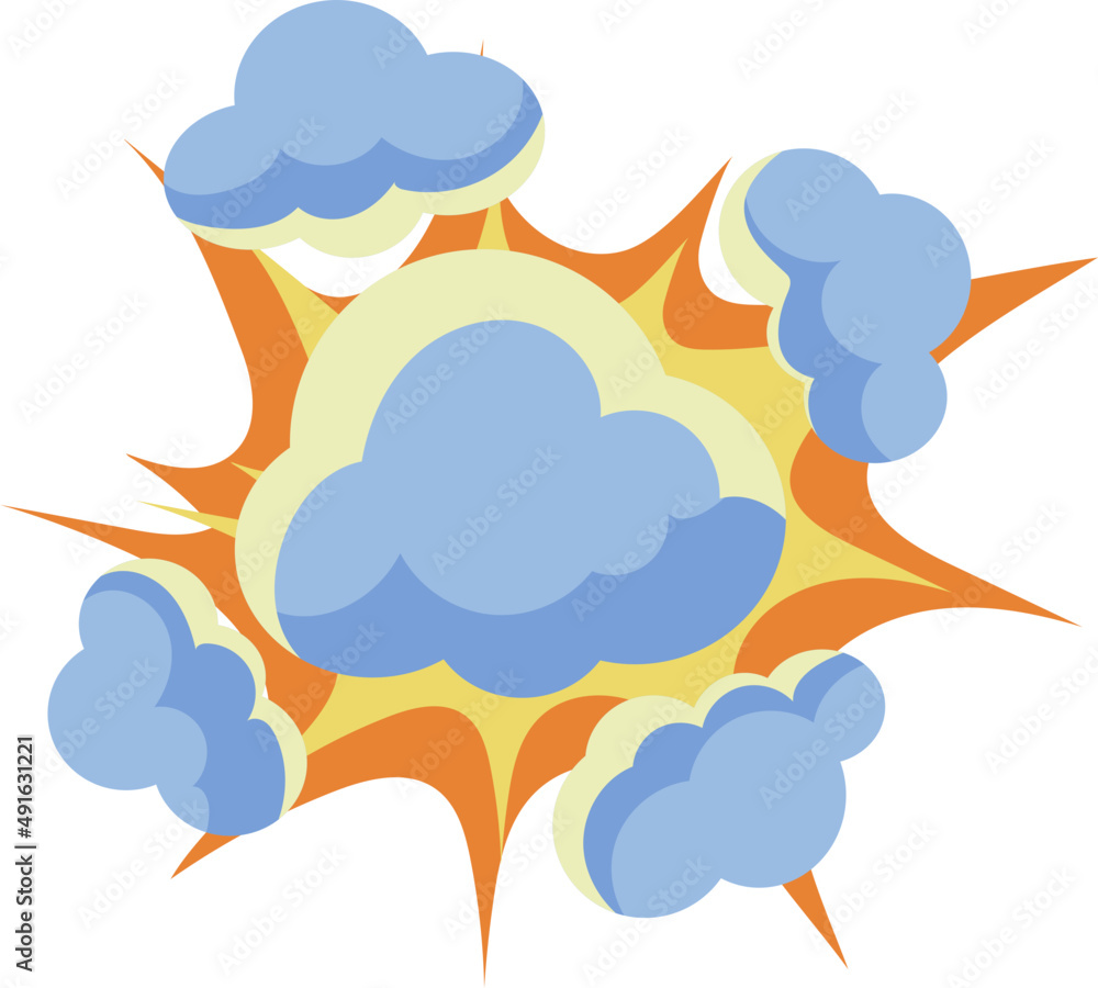 Explosion and Bang Effect with Cloud of Smoke as High-pressure Gase ...