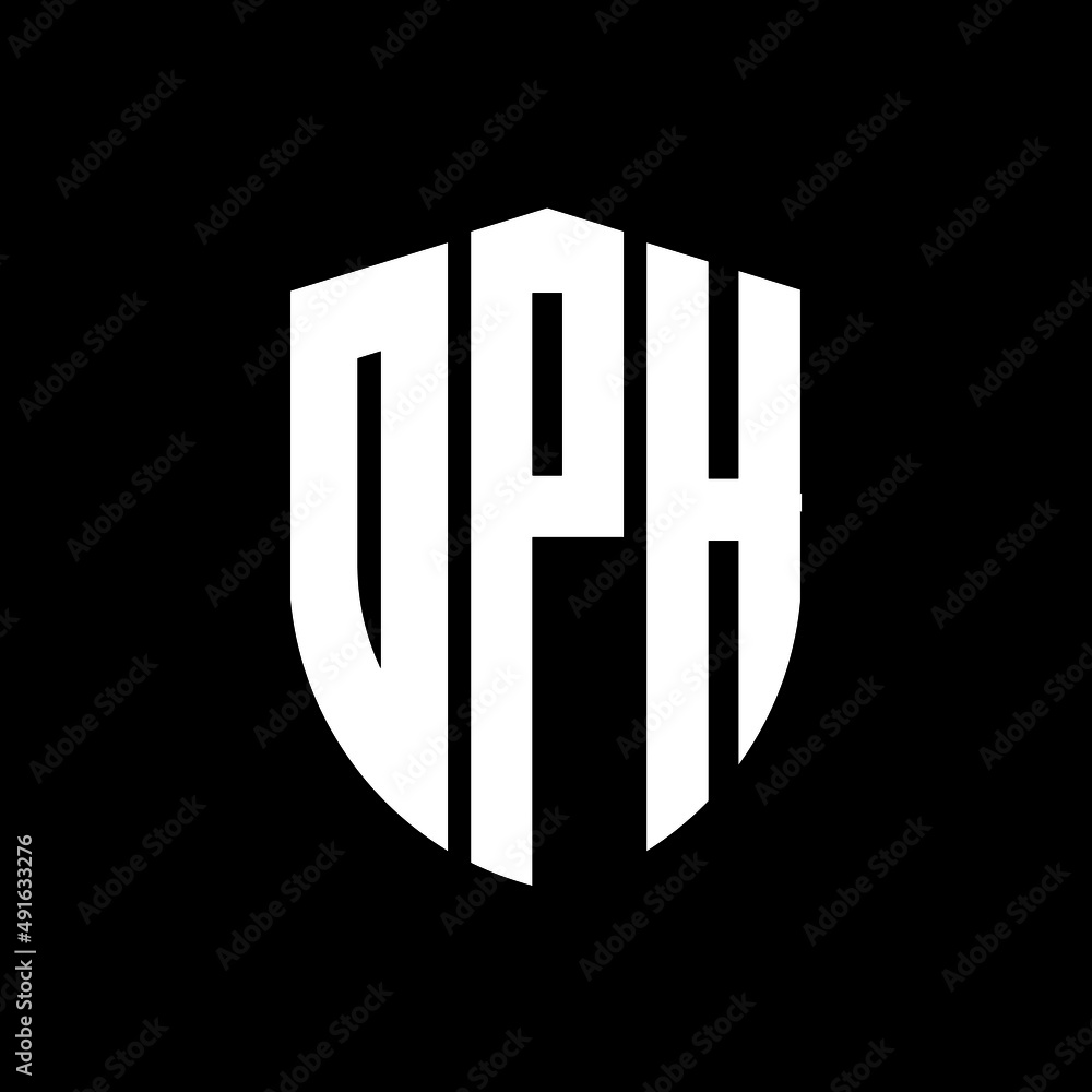DPH letter logo design. DPH modern letter logo with black background ...