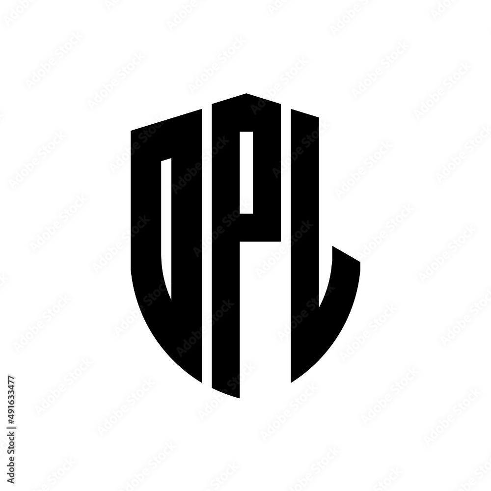 DPL letter logo design. DPL modern letter logo with black background ...