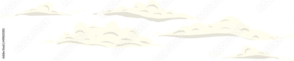 Cute cartoon cloud set, weather illustration overlay Stock Vector ...