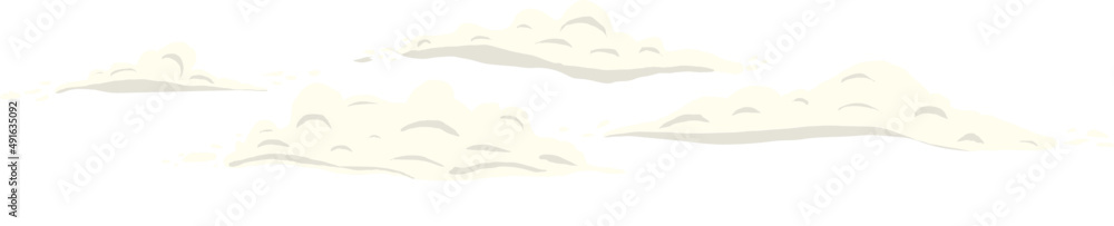 Cartoon cumulus cloud set, weather illustration overlay Stock Vector ...