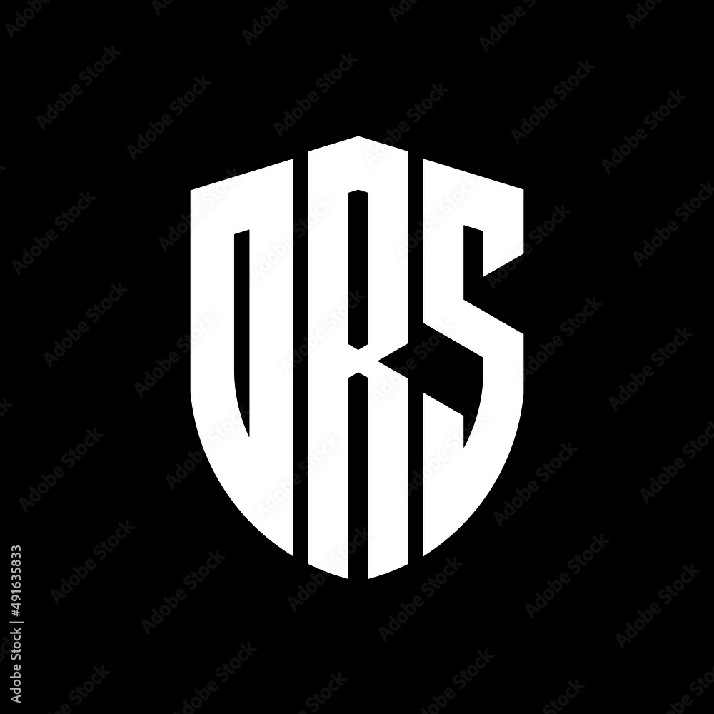 DRS letter logo design. DRS modern letter logo with black background ...