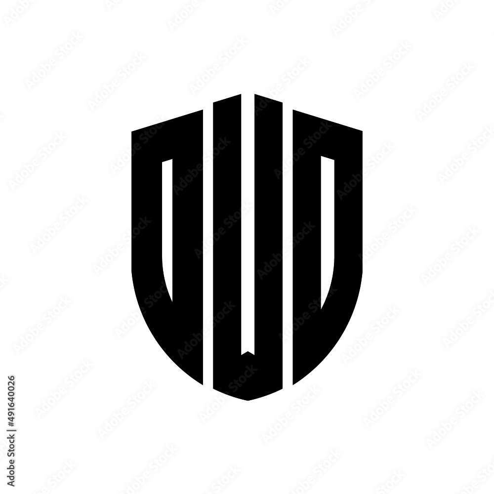 DWD letter logo design. DWD modern letter logo with black background ...
