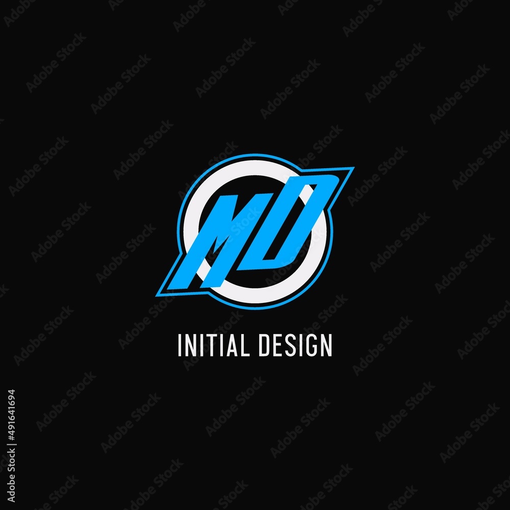Initial MD logo circle line, creative esport team logo monogram style ...