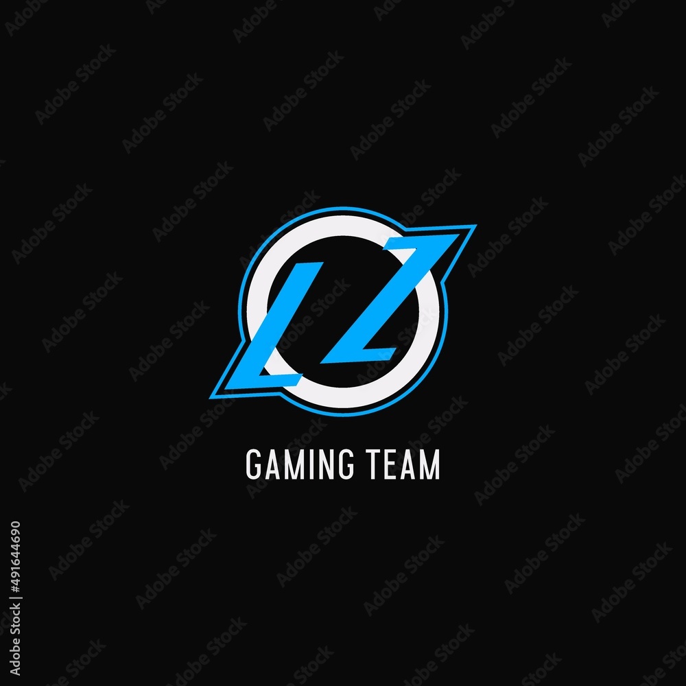 Initial LZ logo circle line, creative esport team logo monogram style ...