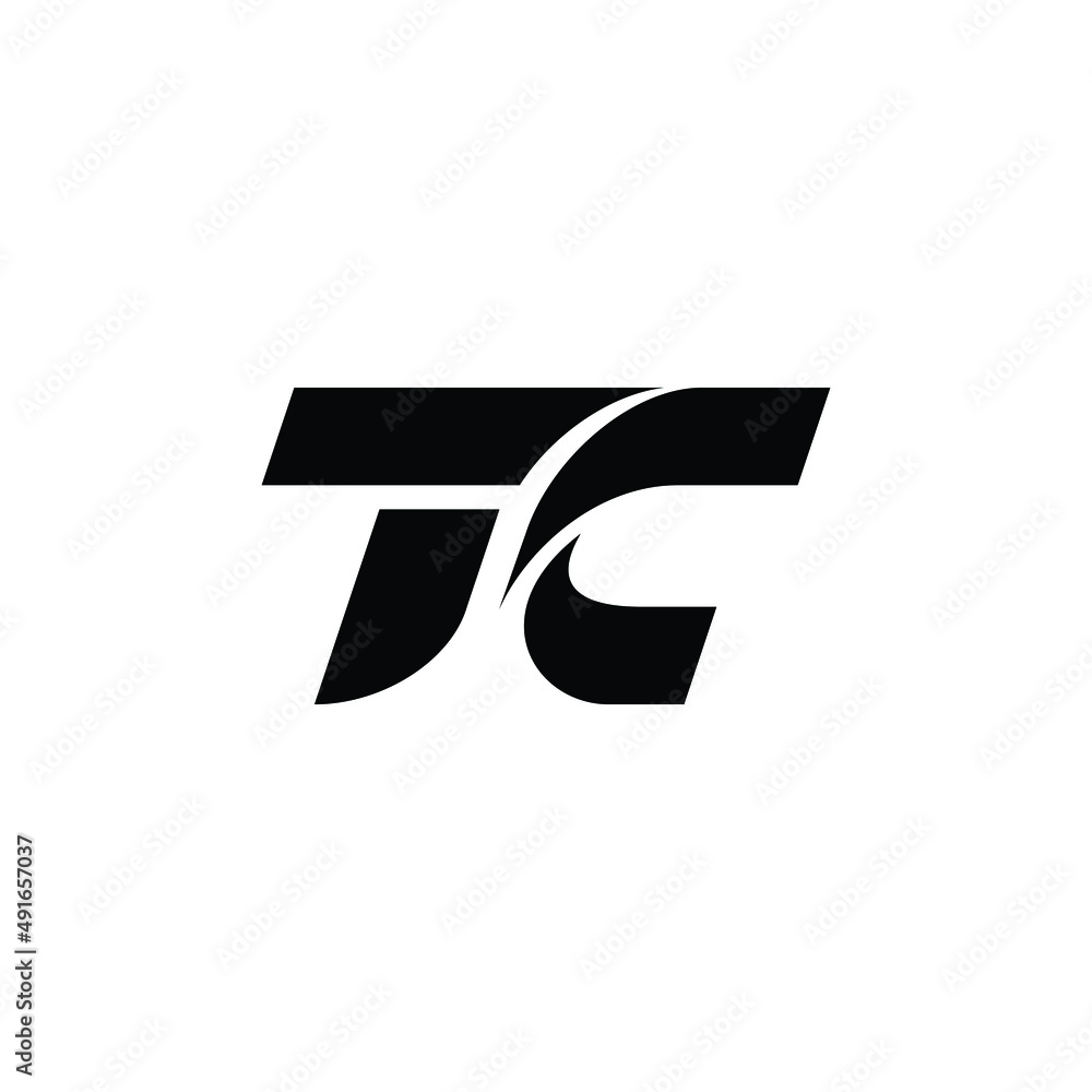 TC letter monogram logo in modern and simple style Stock Vector | Adobe ...