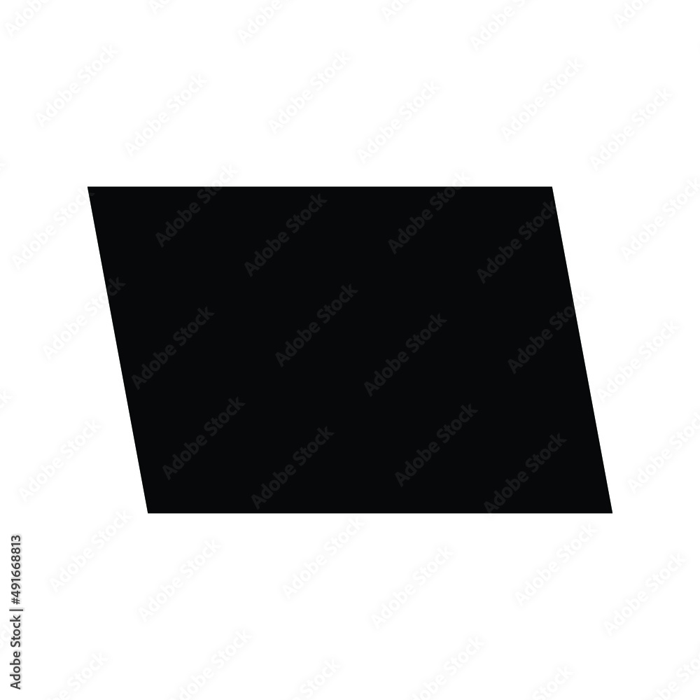 parallelogram shape illustration vector graphic. basic shape perfect ...