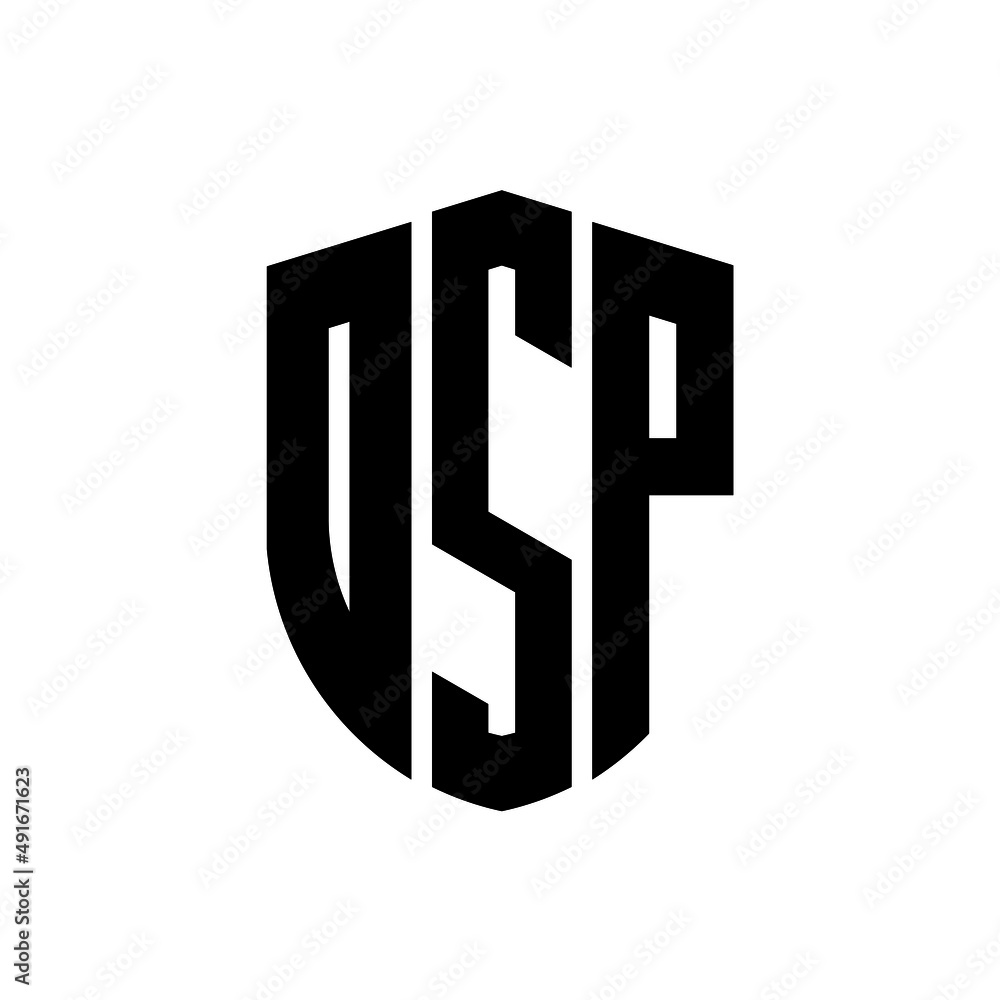 OSP letter logo design. OSP modern letter logo with black background ...