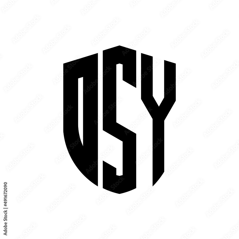 OSY letter logo design. OSY modern letter logo with black background ...