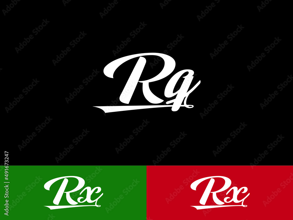 Typography RQ Signature Logo, Signature Rq qr Logo Letter Vector Image ...