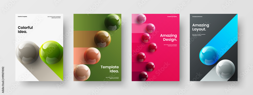 Original magazine cover design vector illustration collection. Unique ...