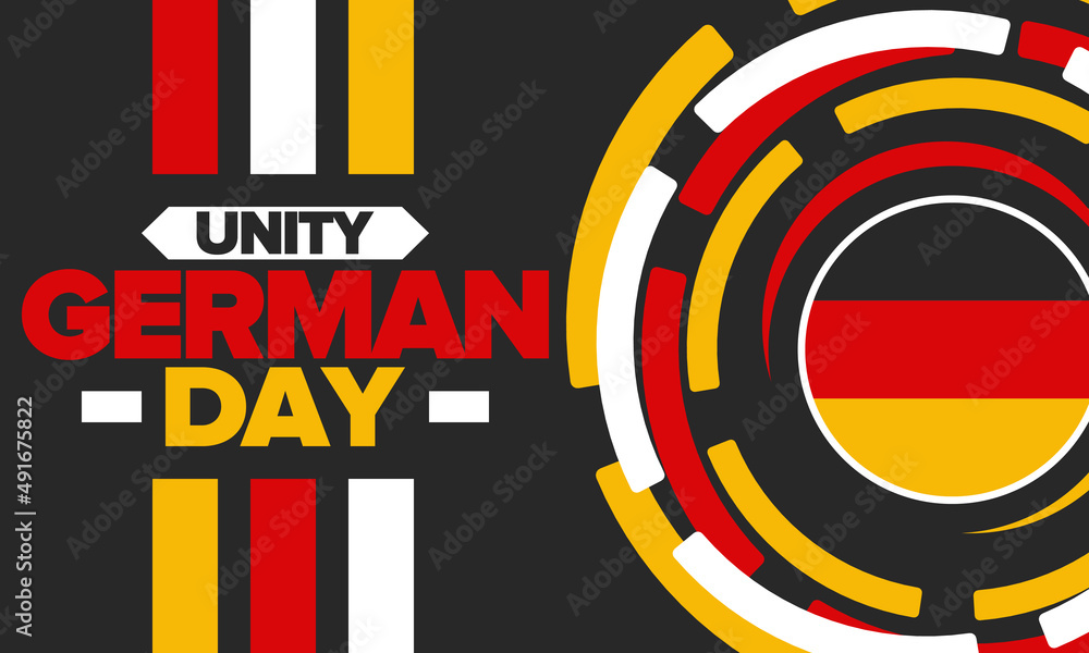 German Unity Day. Happy national holiday of unity, freedom and ...