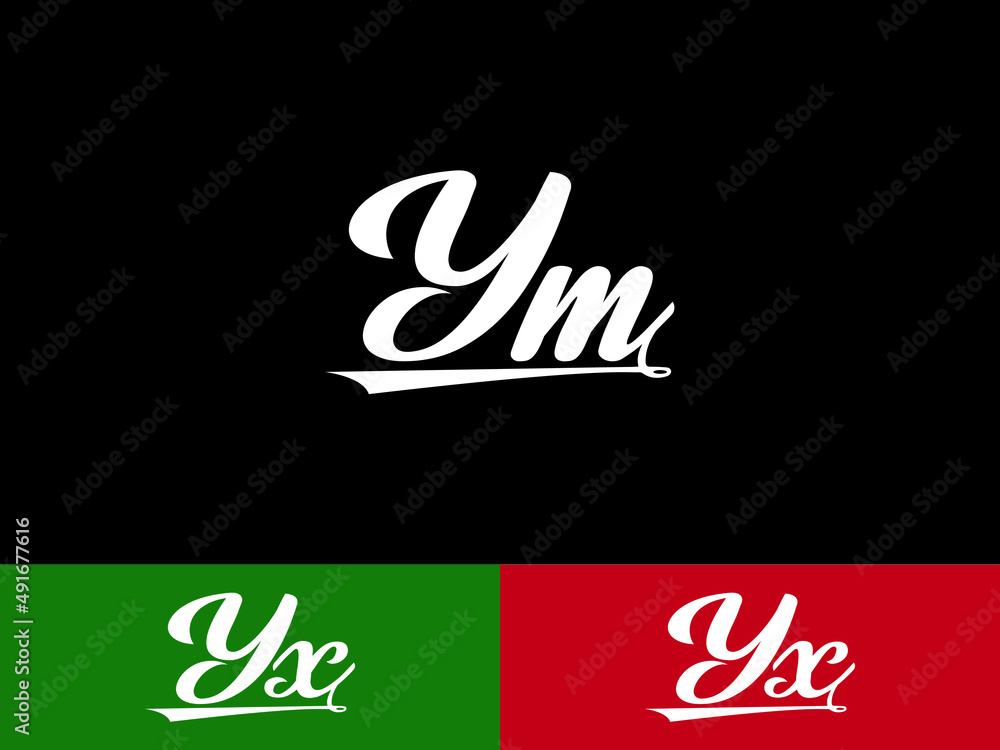 Letter YM Signature logo, Signature Ym y&m typography letter logo image ...