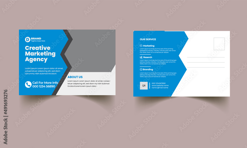 Corporate Professional Business Postcard Design Template.Corporate ...