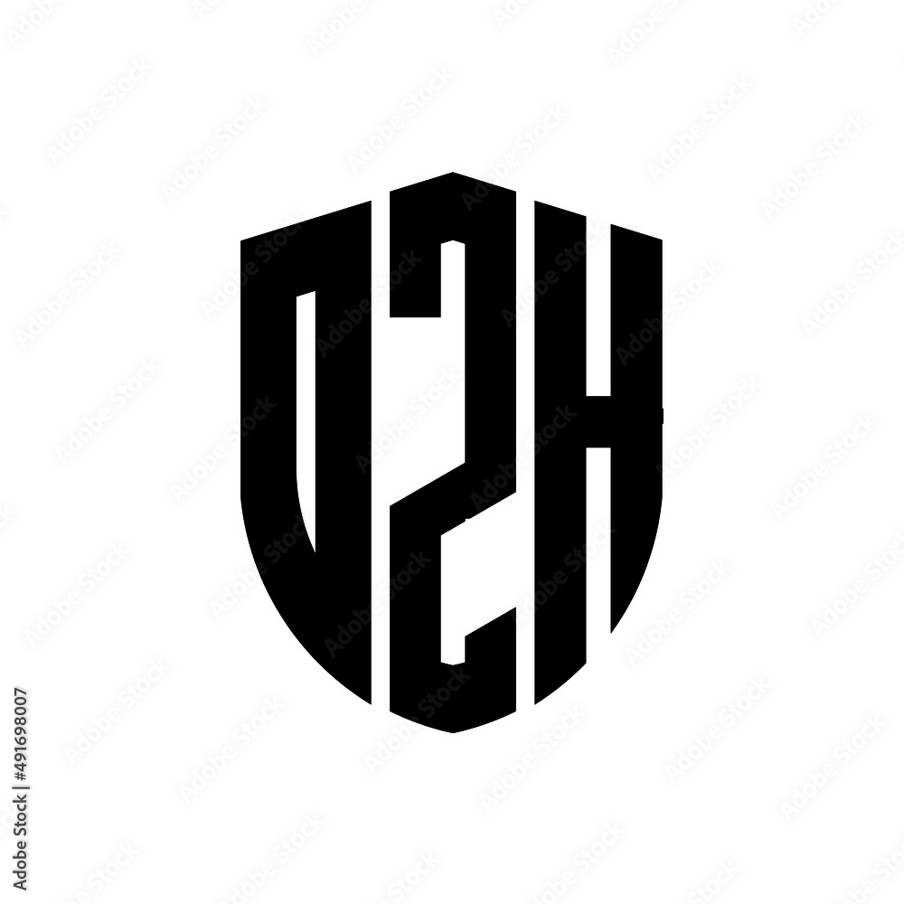 OZH letter logo design. OZH modern letter logo with black background. OZH creative letter logo ...
