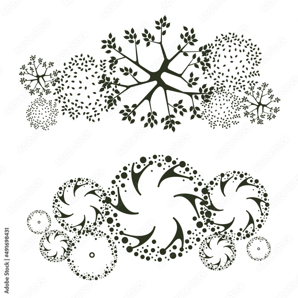 Trees for the master plan. Tree for architectural floor plans ...