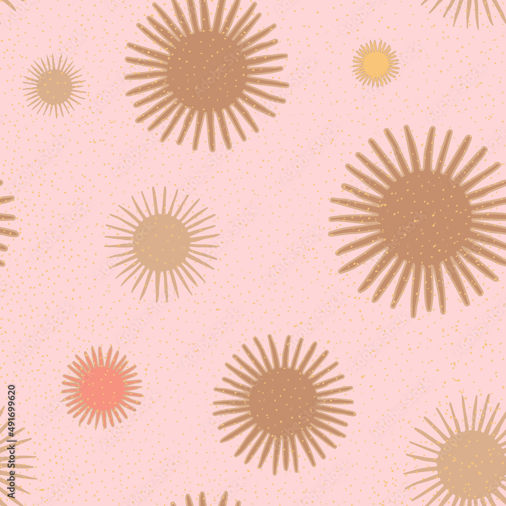 Vector sun spots seamless pattern background. Perfect for fabric ...