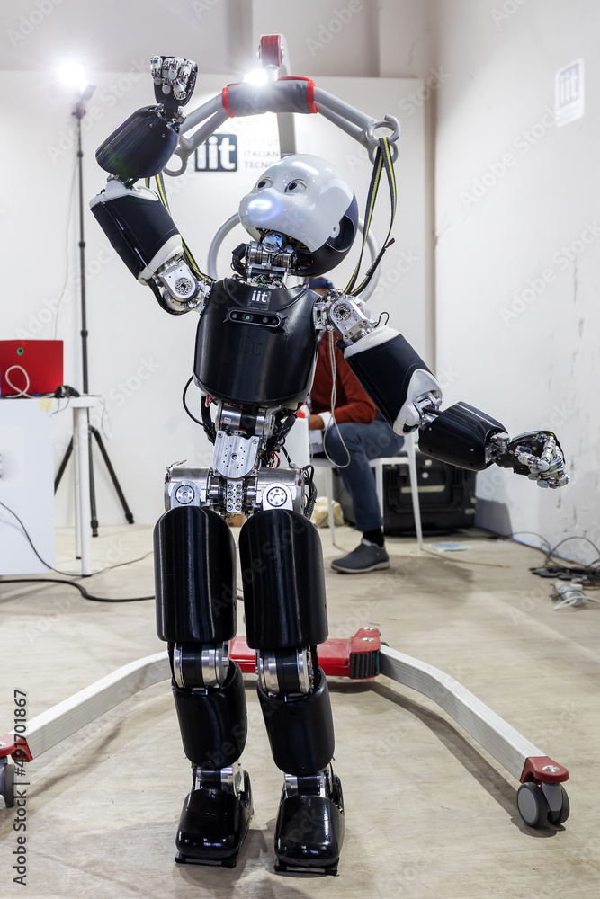 Foto Stock Humanoid robot made by the Italian Institute of Technology ...