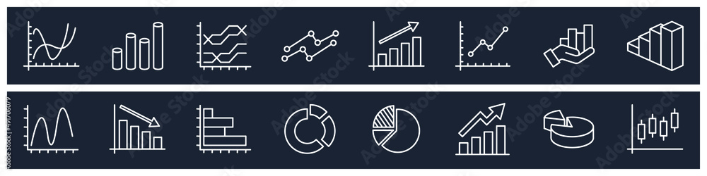 set of Graphic and Statistics elements symbol template for graphic and ...