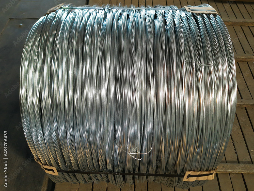 Coil of wire. Wire reel. knitting wire. Steel wire. Wire production ...