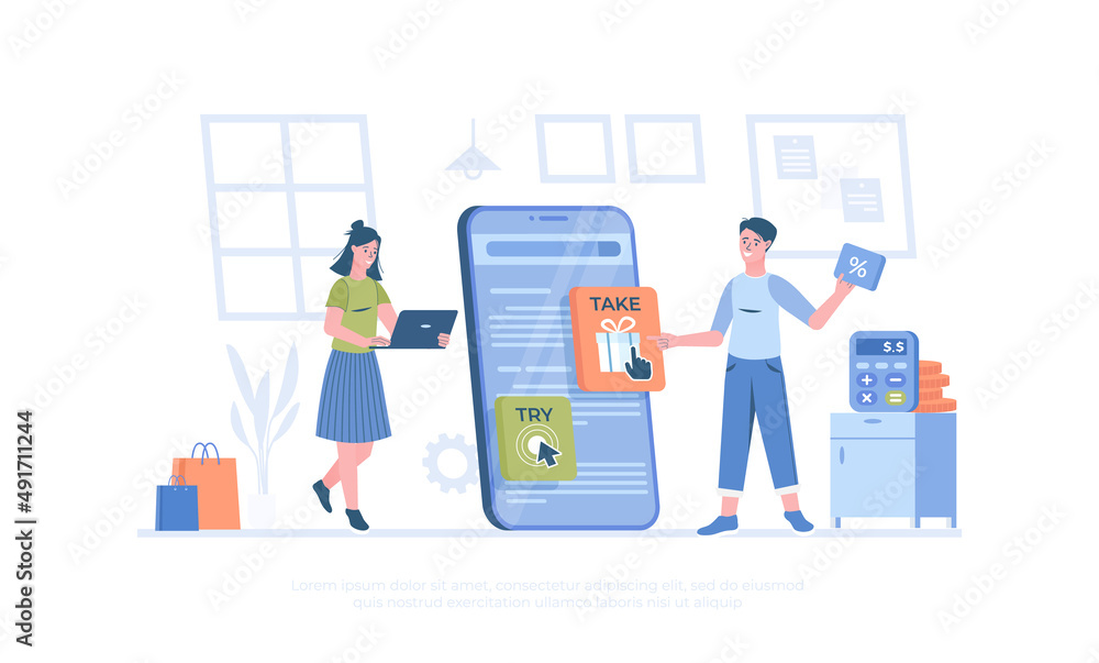 Rich Media Ads. Digital advertising. Interactive animation on the phone ...
