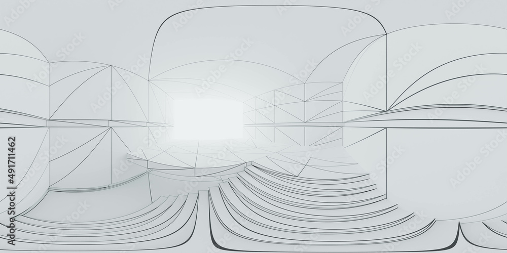 360 degree full panorama environment map of draft mock-up abstract ...