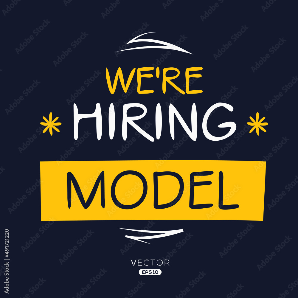 We are hiring Model, vector illustration. Stock Vector | Adobe Stock