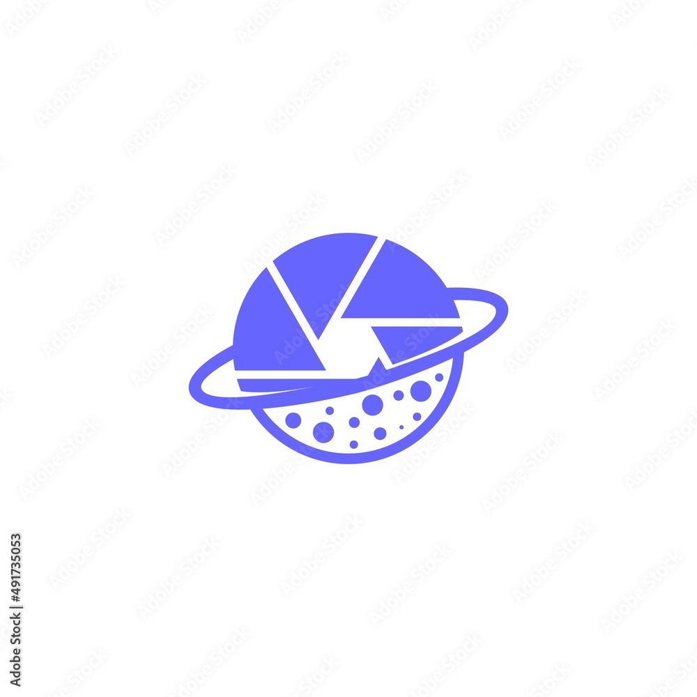 lens logo with planet inspiration Stock Vector | Adobe Stock