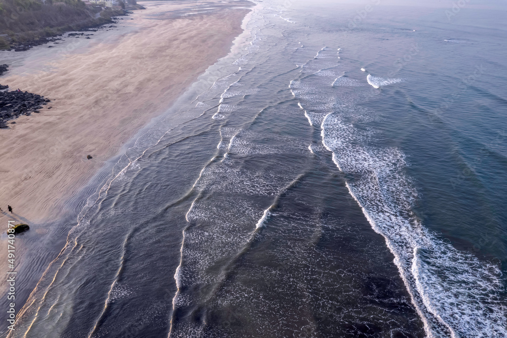 Aerial footage of Murud beach at Dapoli, located 200 kms from Pune on ...