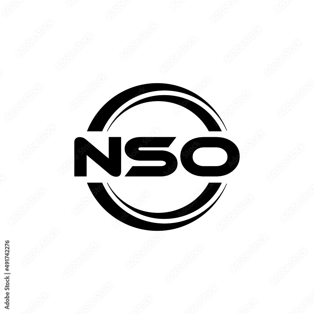 NSO letter logo design with white background in illustrator, vector ...