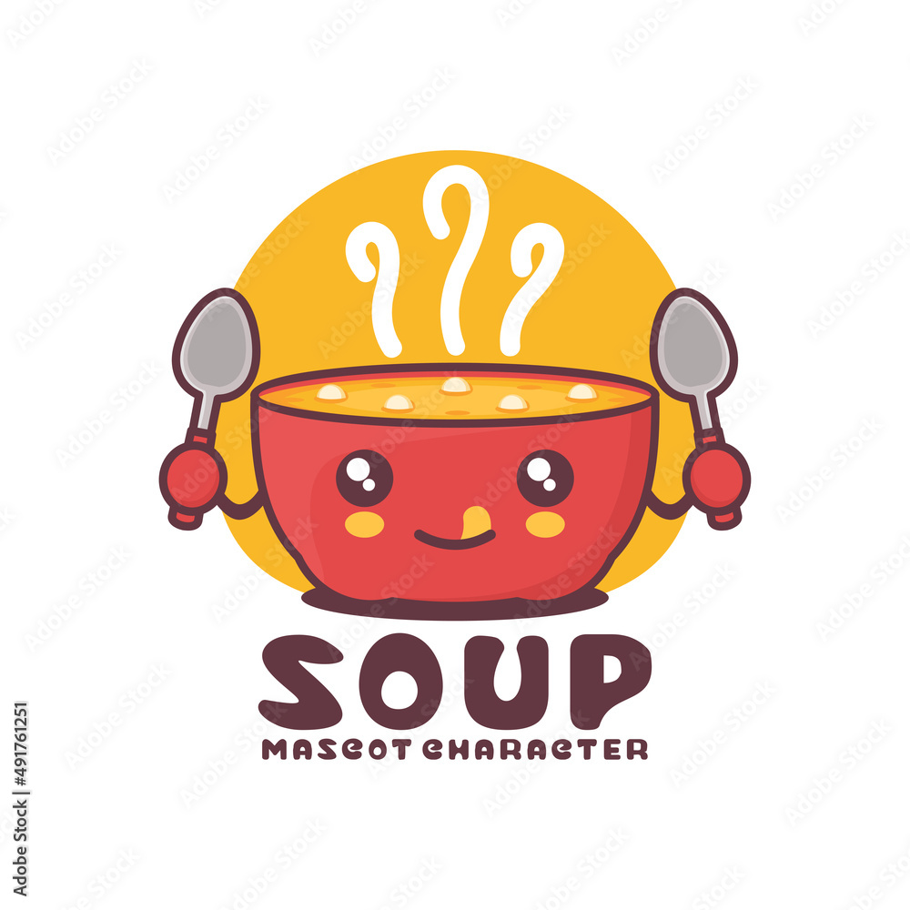 vector soups cartoon illustration, suitable for, logos, prints ...