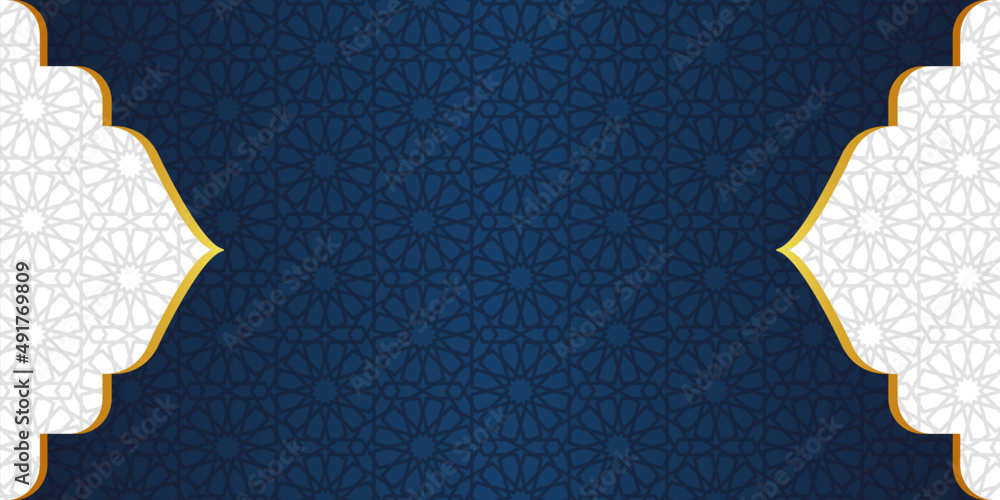 Geometric shape of Islamic banner design. Vector illustration. Stock ...