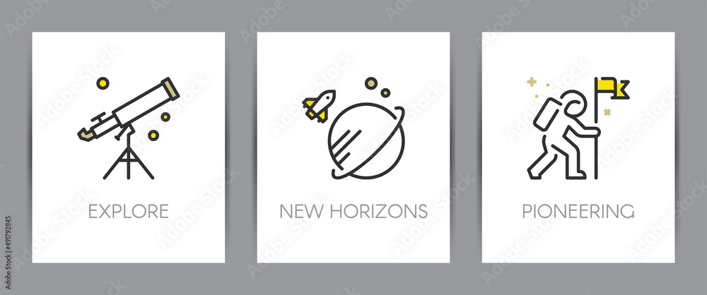 Innovation core value. Creativity, development, pioneering. Business ...