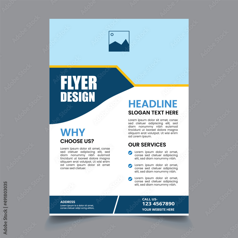 Corporate Business Flyer design template editable print ready file ...