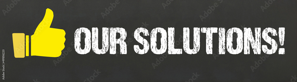 Our Solutions! Stock Illustration | Adobe Stock