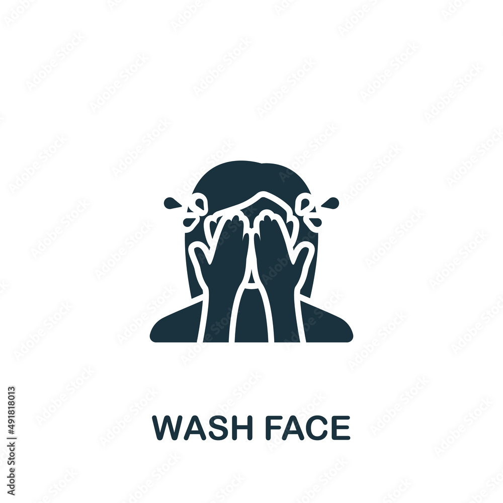 Wash Face icon. Monochrome simple icon for templates, web design and ...