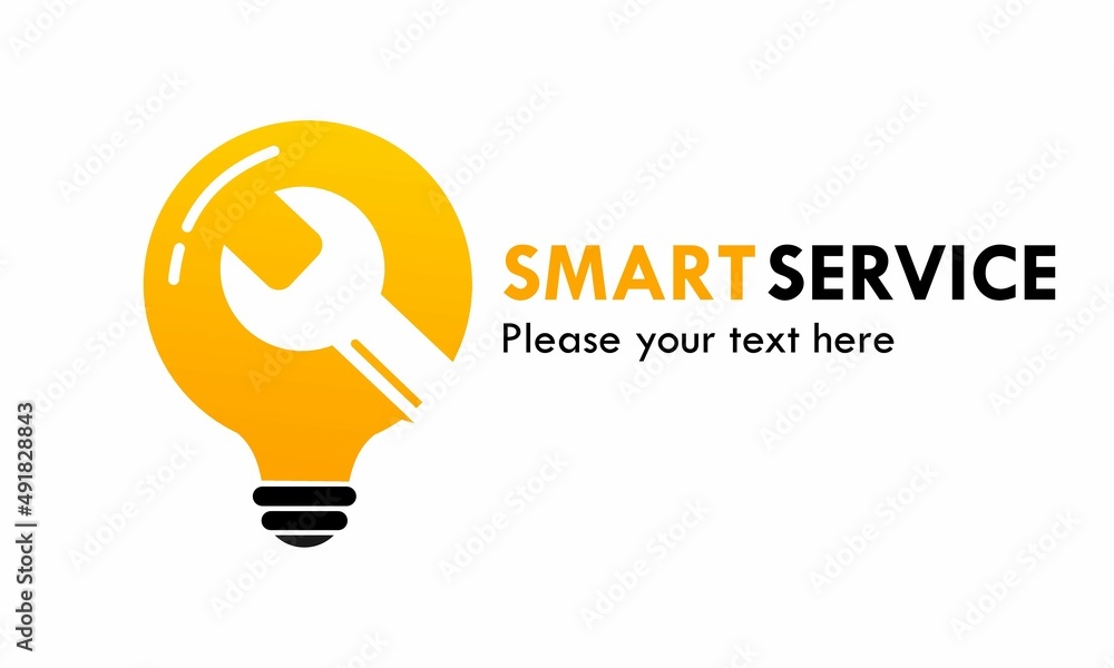 Smart service logo template illustration Stock Vector | Adobe Stock