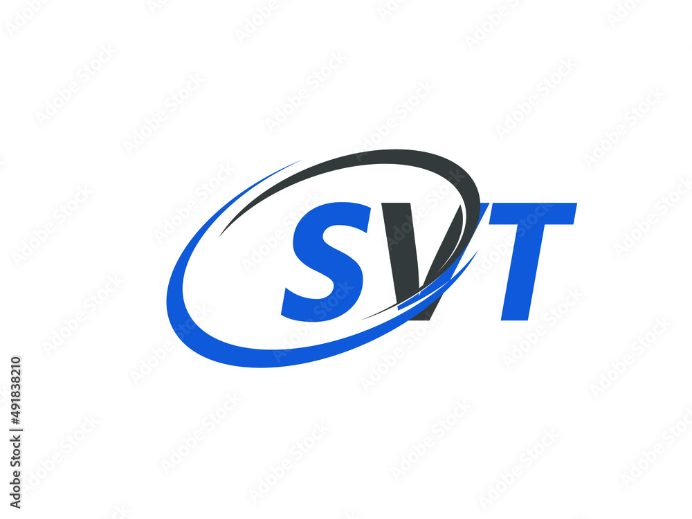 SVT letter creative modern elegant swoosh logo design Stock Vector ...