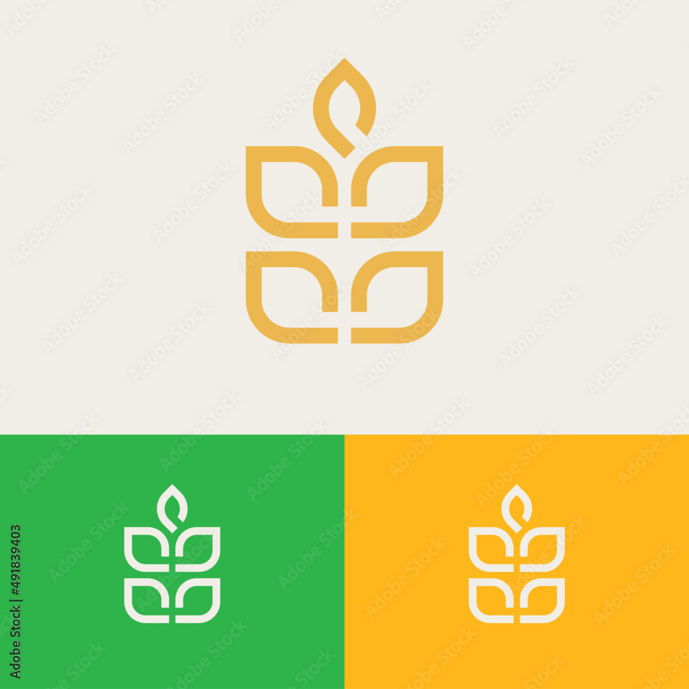 Vintage classic wheat grain logo design concept. Agriculture farm ...