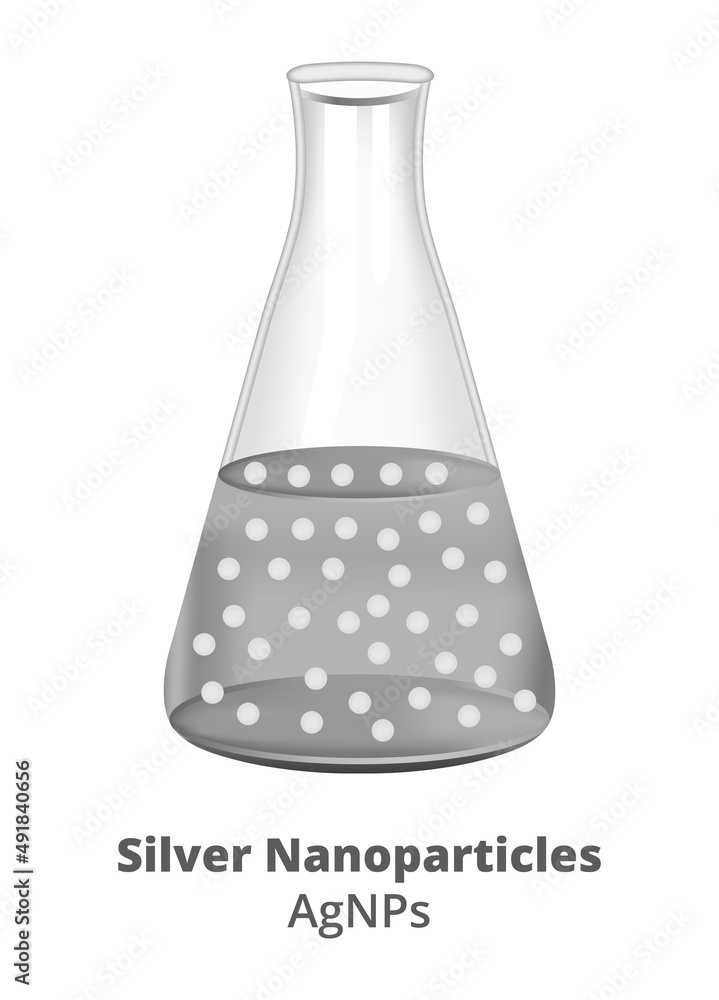 Vecteur Stock Vector scientific illustration or icon of silver ...