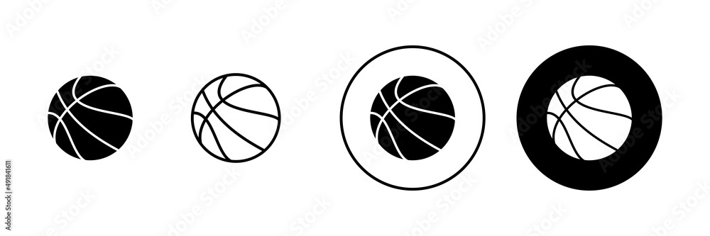 Basketball icons set. Basketball ball sign and symbol Stock Vector ...