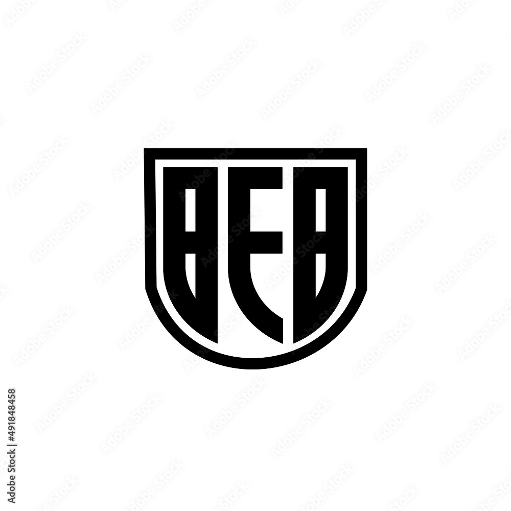 BFB letter logo design with white background in illustrator, vector ...