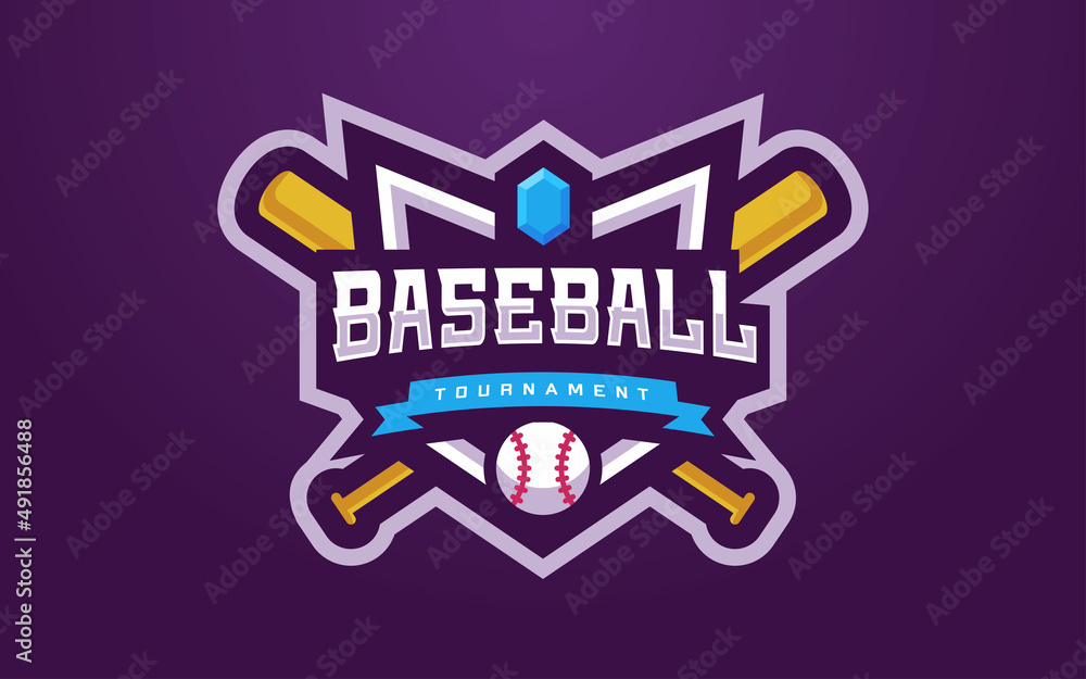 Modern and Creative Baseball Club Logo for Sports Team Stock Vector ...