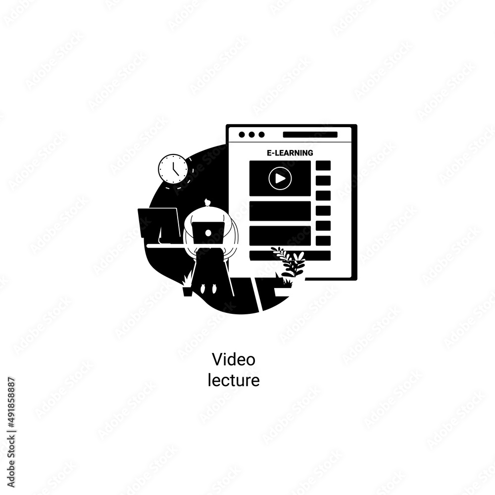Distance education isolated cartoon vector illustrations. Choosing ...