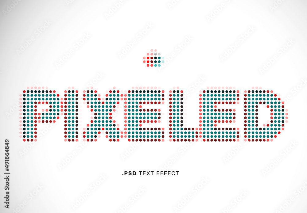 Pixel Text Effect Stock Template | Adobe Stock