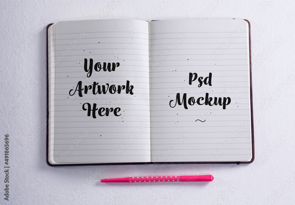 Notebook Mockup Stock Template | Adobe Stock
