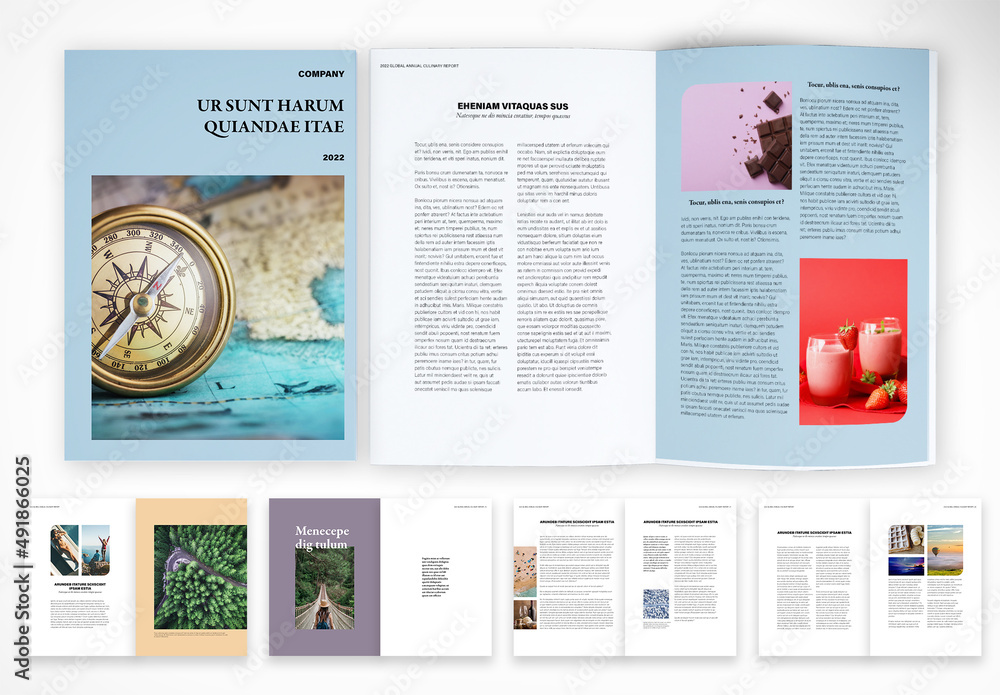 Annual Travel Report Stock Template | Adobe Stock