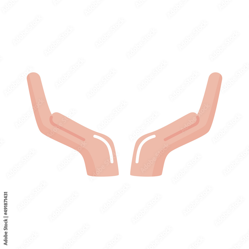 hands human protecting Stock Vector | Adobe Stock